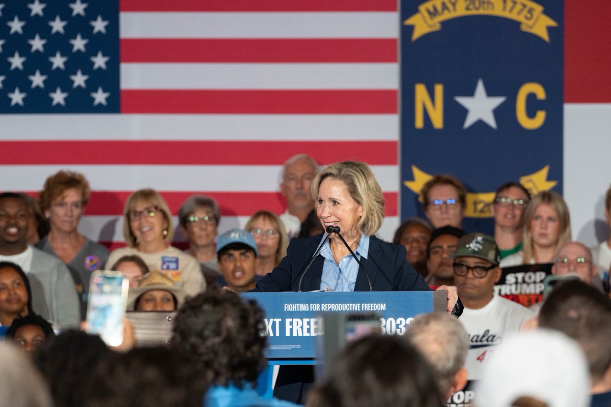 Today in Raleigh, N.C., Doug Emhoff and Gwen Walz spoke at a ...