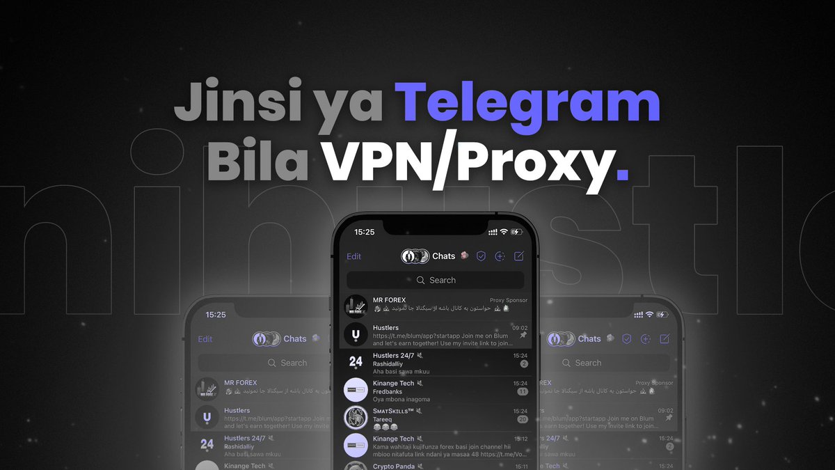 Usisumbuke kudownload VPN au kulipia Proxy 40USD ili uweze kutumia Telegram. Telegram ina built ...