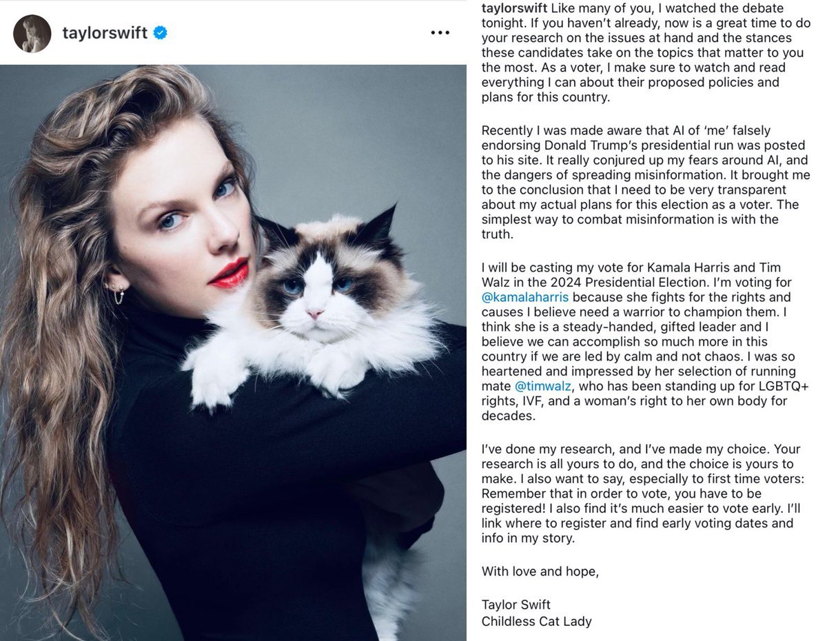 Taylor Swift Kamala Harris endorsement: Taylor Swift Endorses Kamala ... Taylor Swift Kamala Harris endorsement: Taylor Swift Endorses Kamala ...