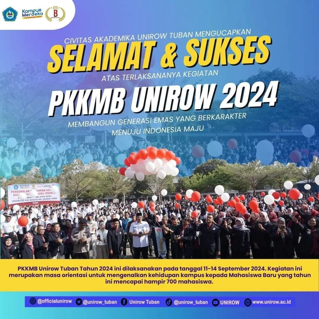 Unirow Tuban Logo Sumpah Janji Pejabat Baru Unirow Tuban Lantik