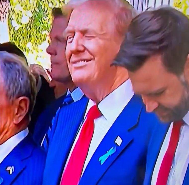 Donald Trump winking at a female photographer during today's 9/11 ...