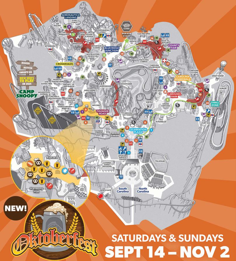 Carowinds Maps Carowinds