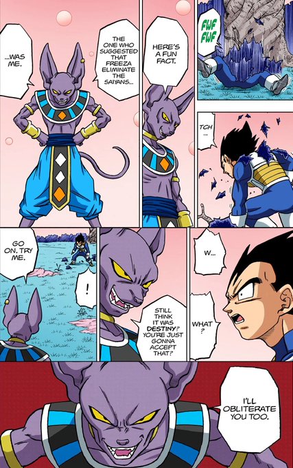 Beerus Reveals To Vegeta That He Was.. | Dragon Ball Manga Panels さんの ...