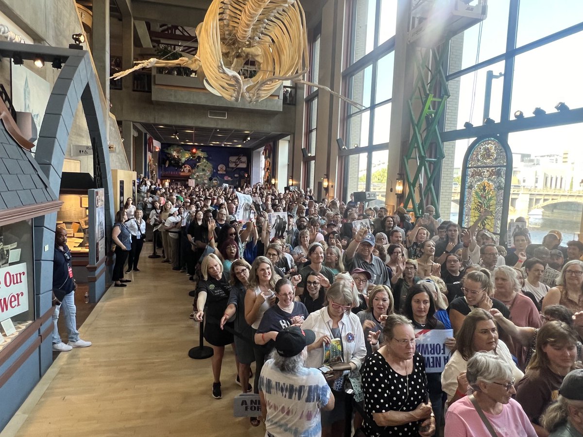 Very cool venue for the Walz speech in Grand Rapids, MI tonight ...