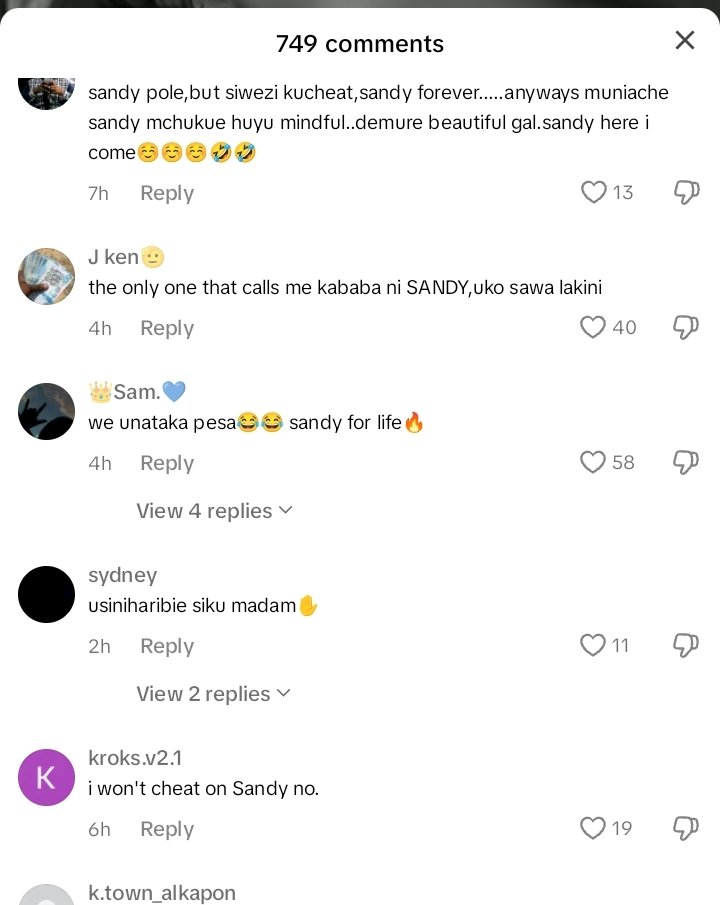 Ni kama yule Sandy wa TikTok is getting popularity, kuna dem fulani ...