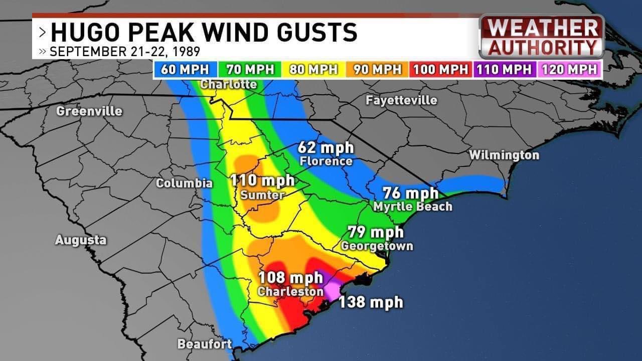 Hurricane Hugo Sumter Sc Worst Hurricane I've Ever Experienced In