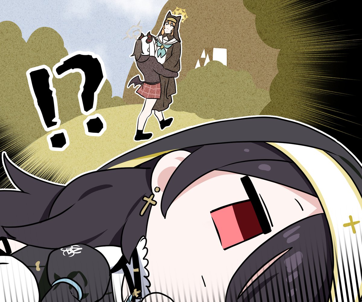 ブルアカ 사오리랑 부부되는 만화 입니다!! 재미 있게 봐주세요^^ 만화 링크 디시인사이드 https:」BobTong@C106(土)西に 24bの漫画