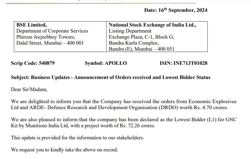 #apollo #ApolloMicroSystems Additional updates 1. Also successfully ...