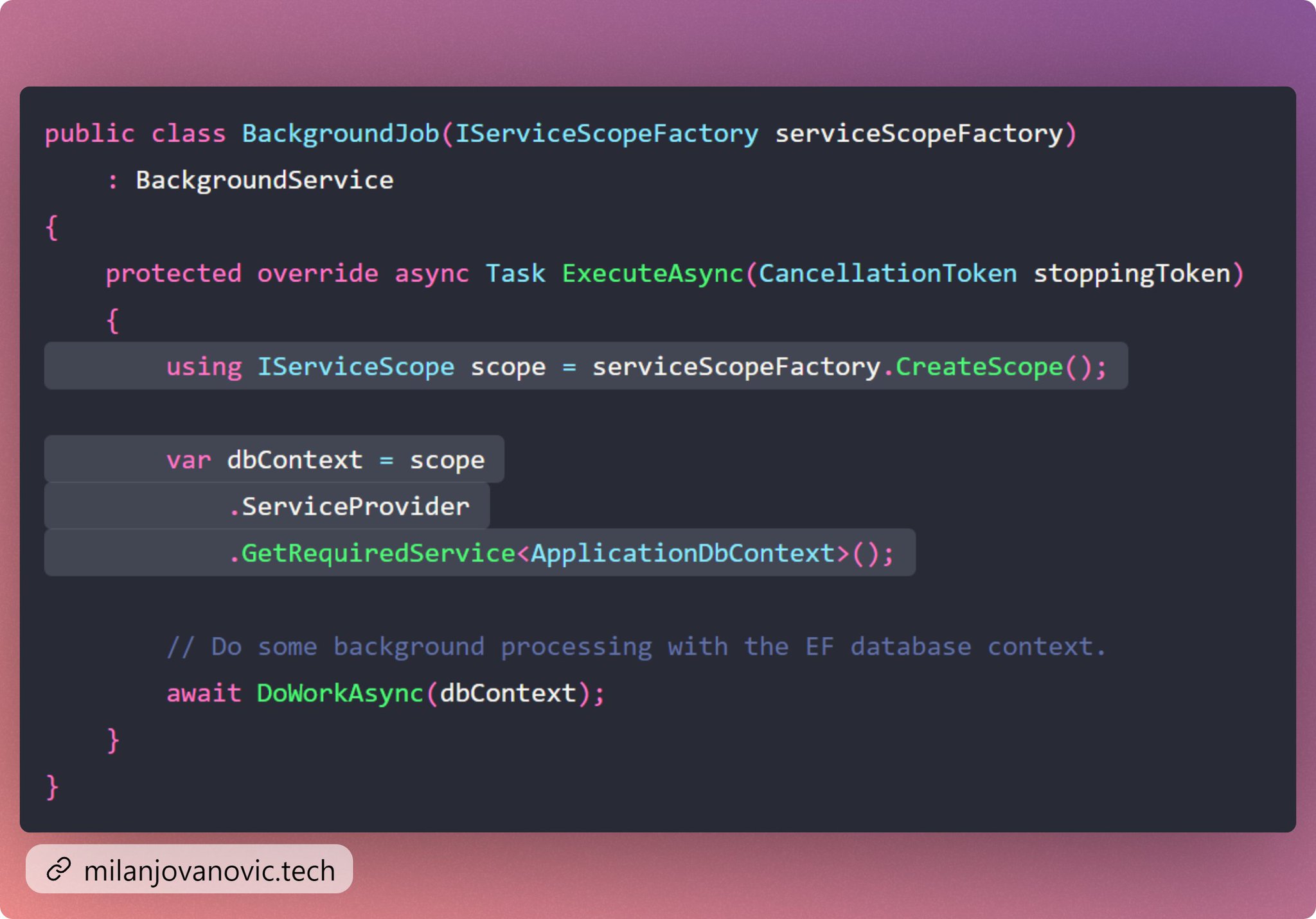 Iserviceprovider Scope