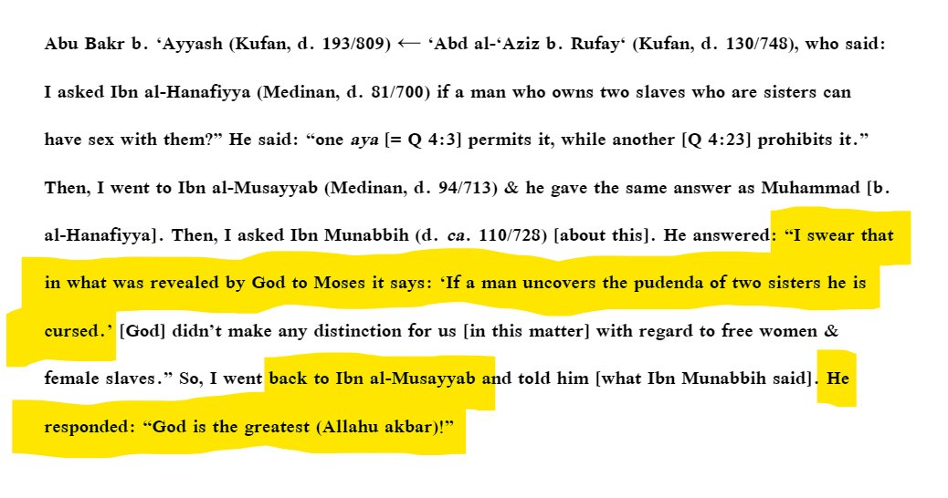 🧵In this tradition, early Muslims appeal to the “Torah” to settle an ...