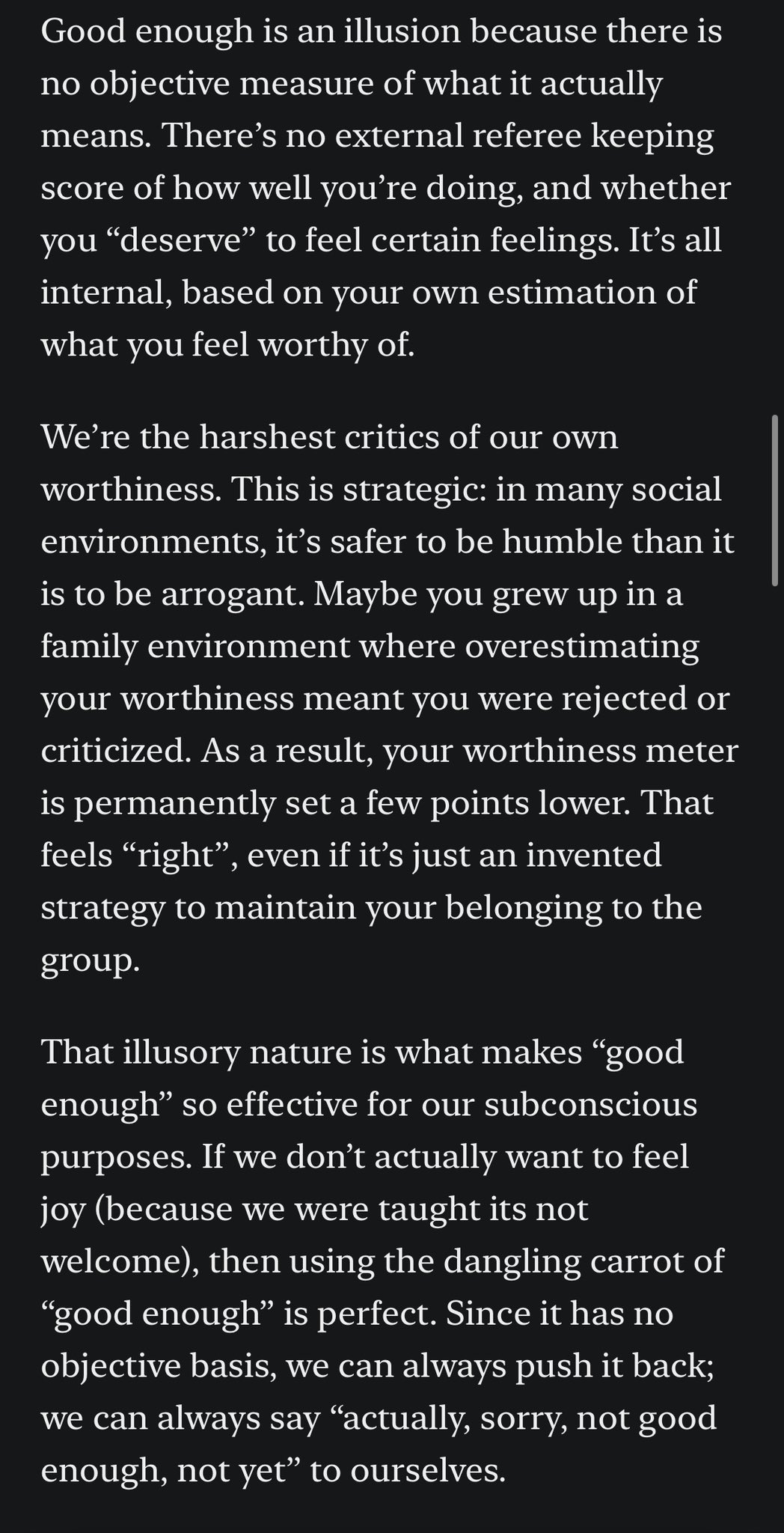 Im Sorry Im Not Good Enough