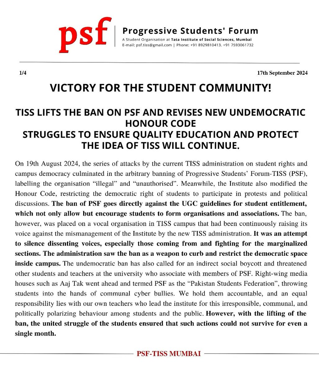 Progressive Students Progressive Student Union Protests Updated