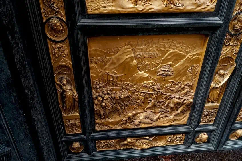 The gold-plated reliefs of Ghiberti’s Gates of Paradise are so ...