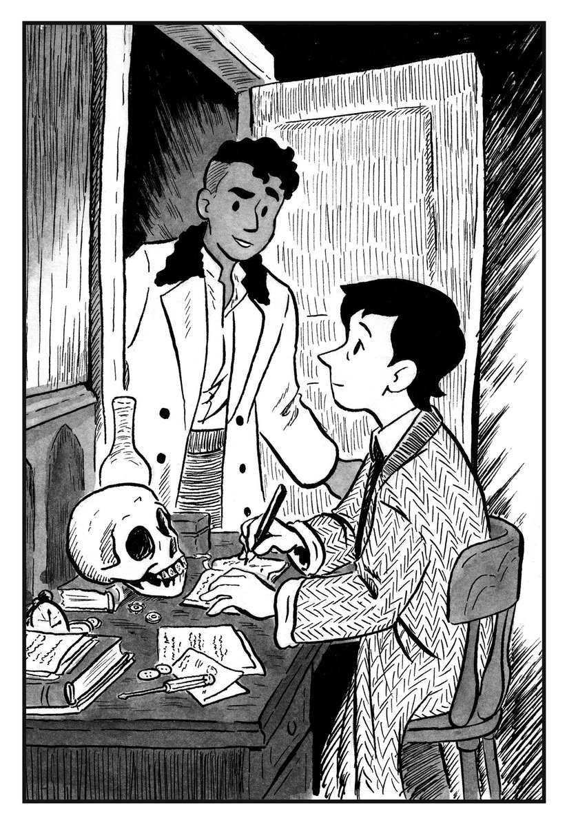 「Oh to be a teen solving occult mysteries at a secluded board」Ethan M. Aldridgeの漫画