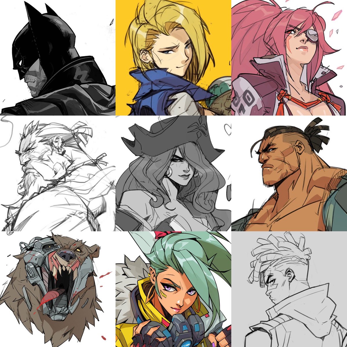 「Faces! #faceyourart #characterdesign 」Pyroowdailyの漫画