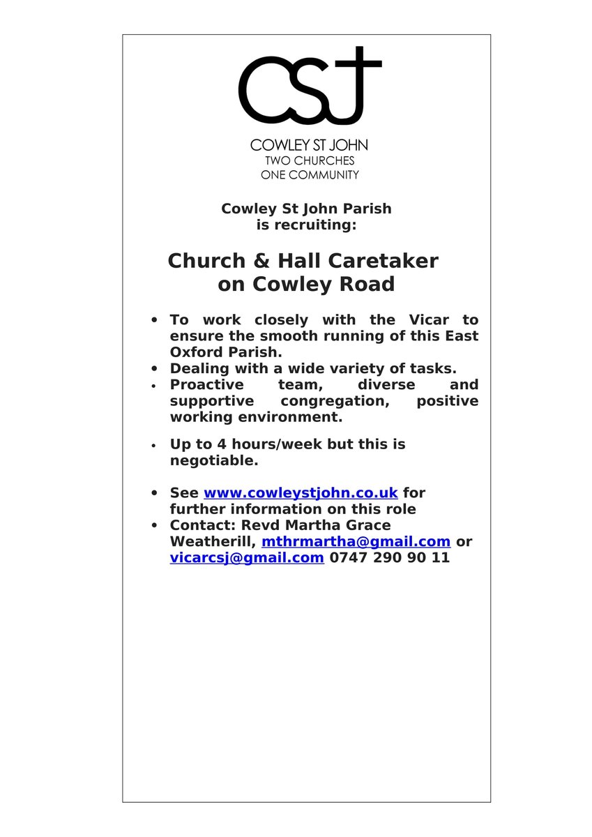 Cowley St John (@Cowley_stjohn) / Posts / X