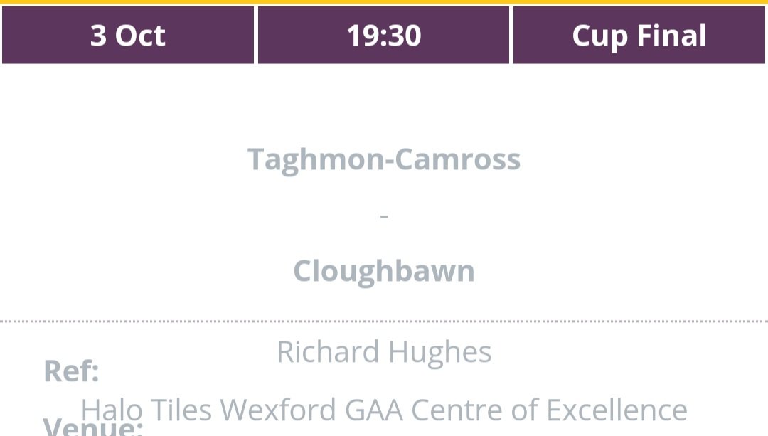 Taghmon Camross GAA (@taghmoncamross) / Posts / X