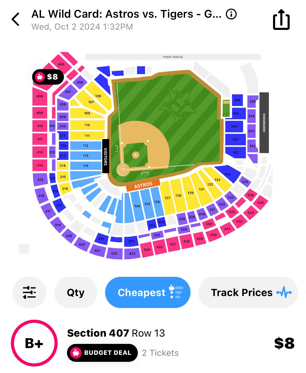 Minute Maid Park Seating Chart Checking In From Section 127!