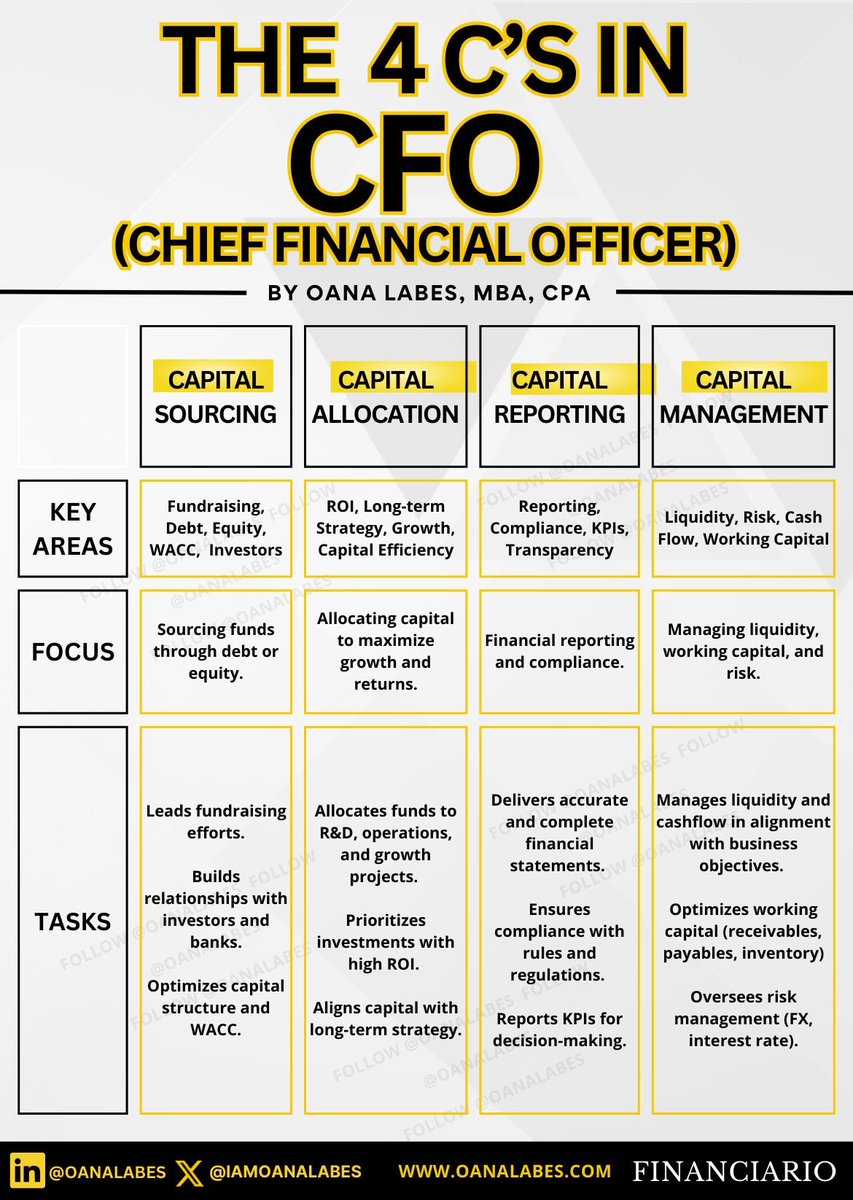 The 4 Cs in CFO The Chief Financial Officer role is all about Capital ...