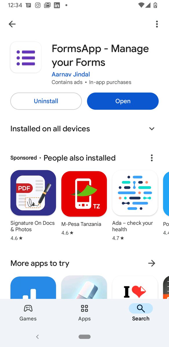 Google Forms Thread 🧵 Swahili & English 1. Download FormsApp: 📲 Nenda kwenye Play Store au App ...