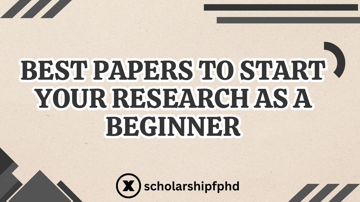 🧵 Best Papers to Start Your Research as a Beginner #ResearchJourney 1️⃣ ...