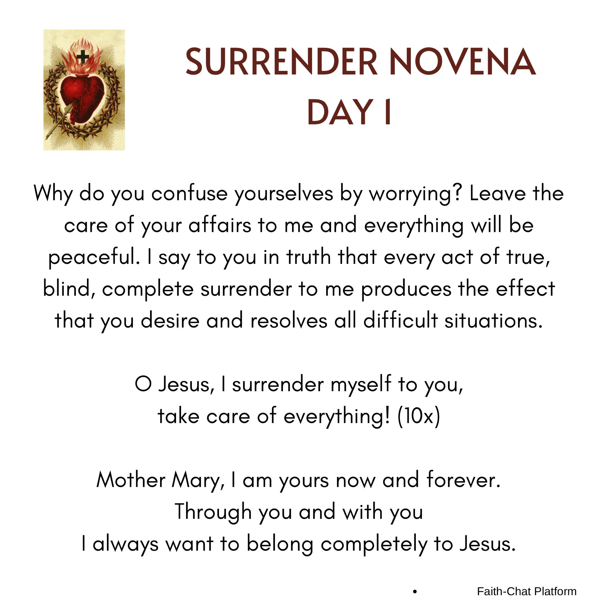 Surrender Novena Surrender Novena Prayer Card | The Catholic Company®