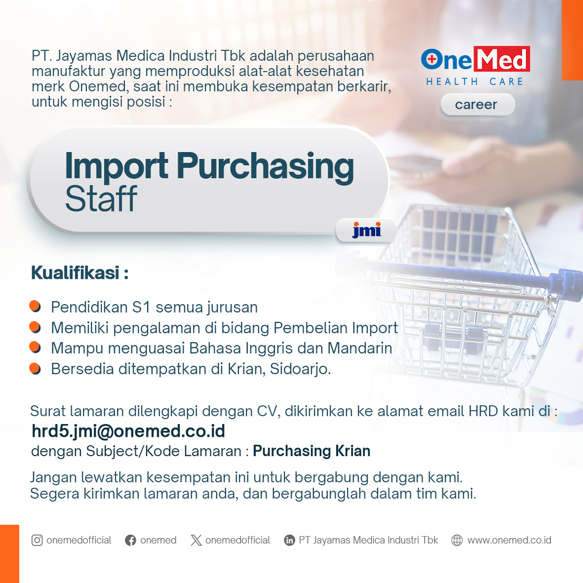 Jayamas Medica Industri Loker PT Jayamas Medica Industri Tbk Terbaru