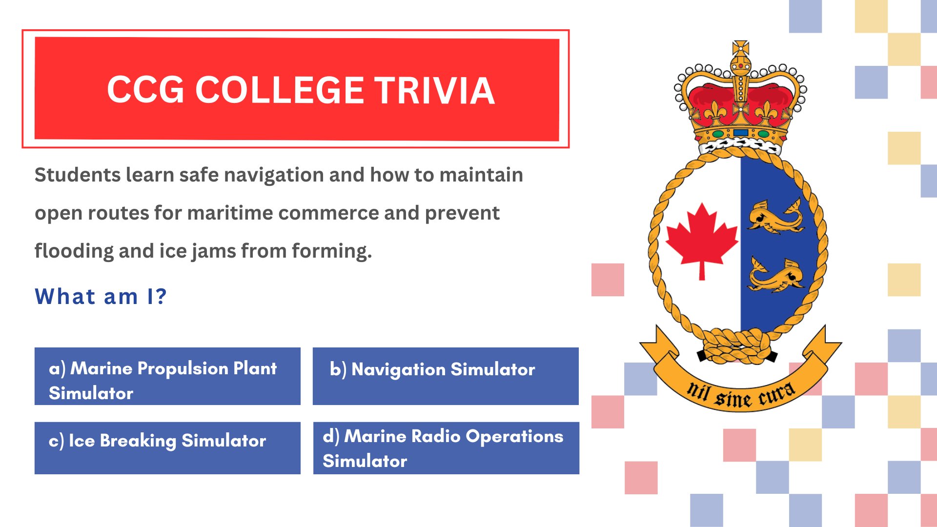 Canadian Coast Guard College Logo Canadian Coast Guard College Apparel
