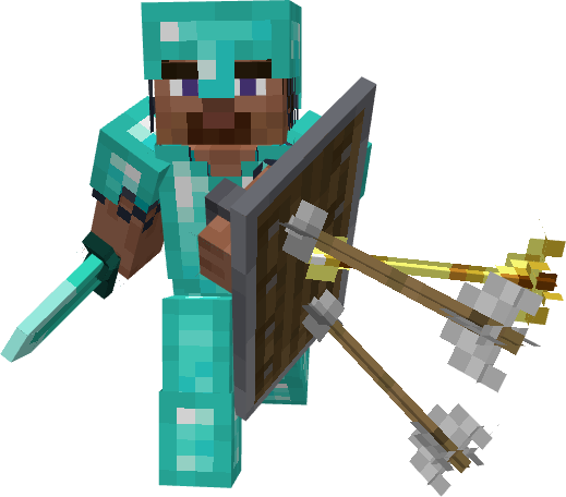 Minecraft Steve With Diamond Sword