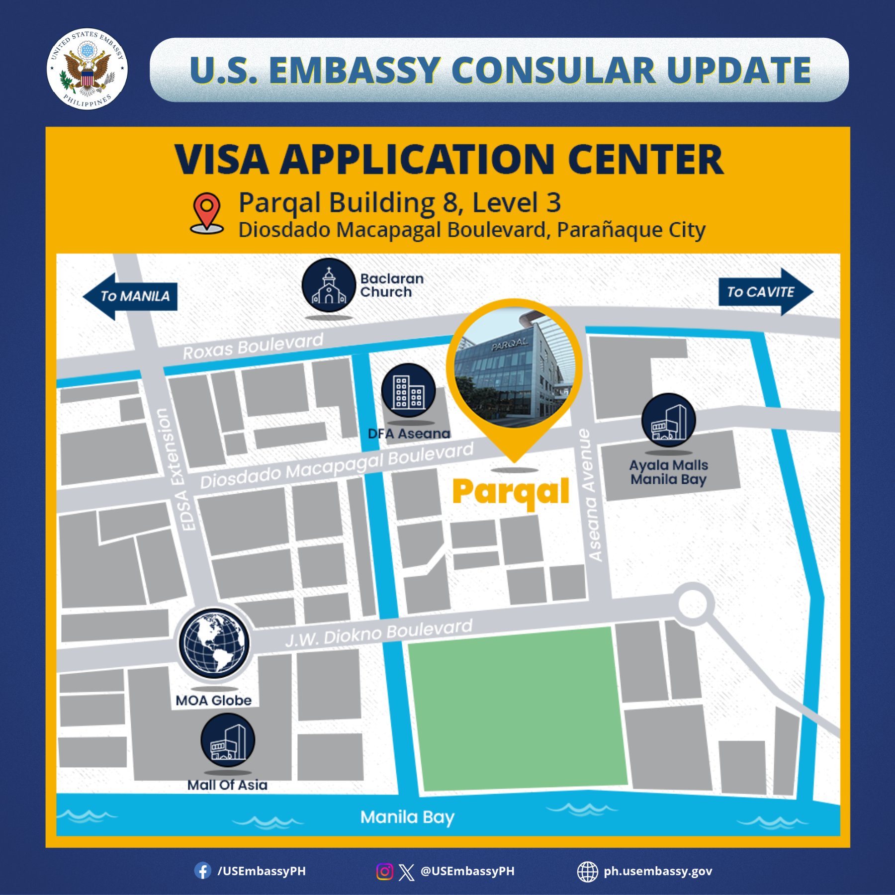 Us Embassy Manila Google Map U.S. Embassy In The Philippines