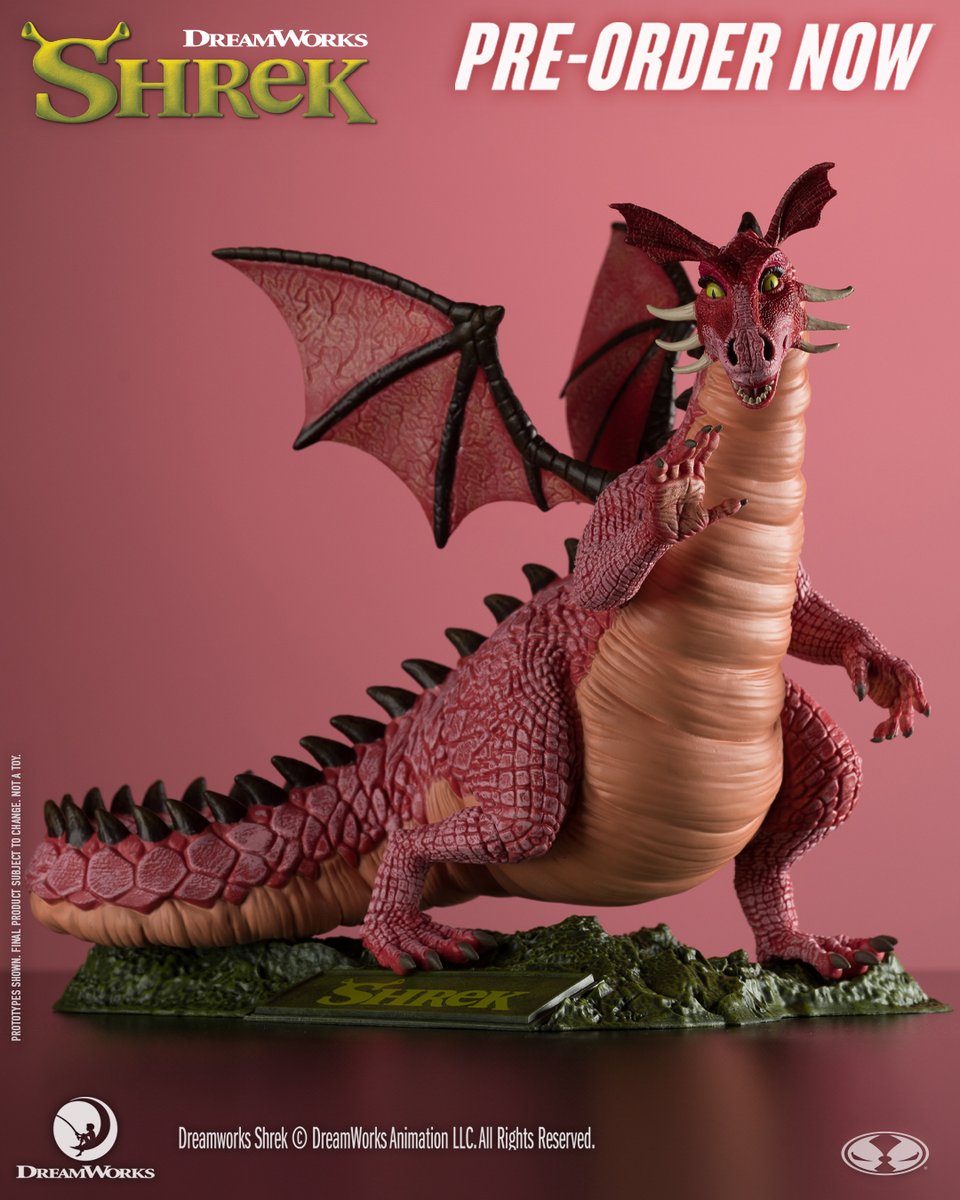 Shrek 1 Dragon Dreamworks Dragons Shrek 12 Inch Scale Posed Figure ...
