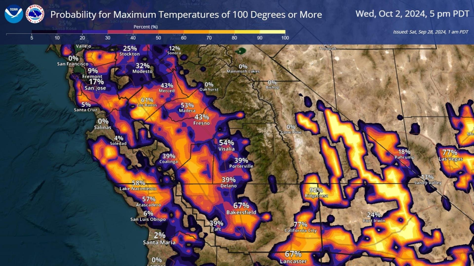 California Weather Map Temperature Heat Crisis In LA As Temps Reach A