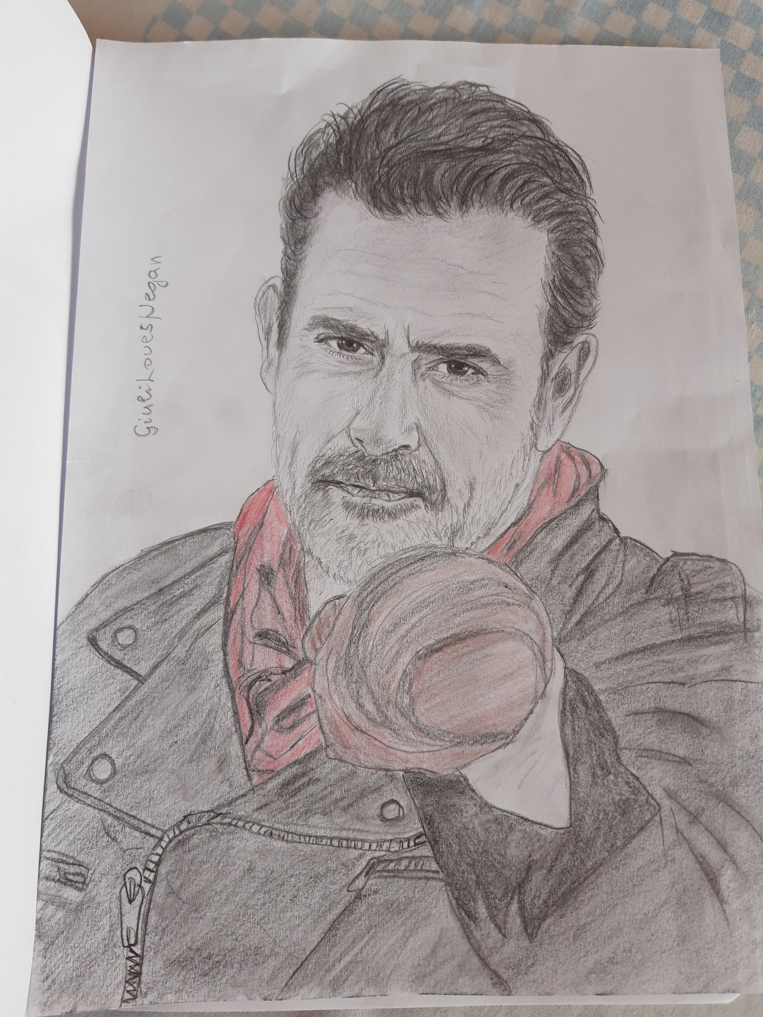 Negan Drawing Negan From The Walking Dead Pop Art Illustration