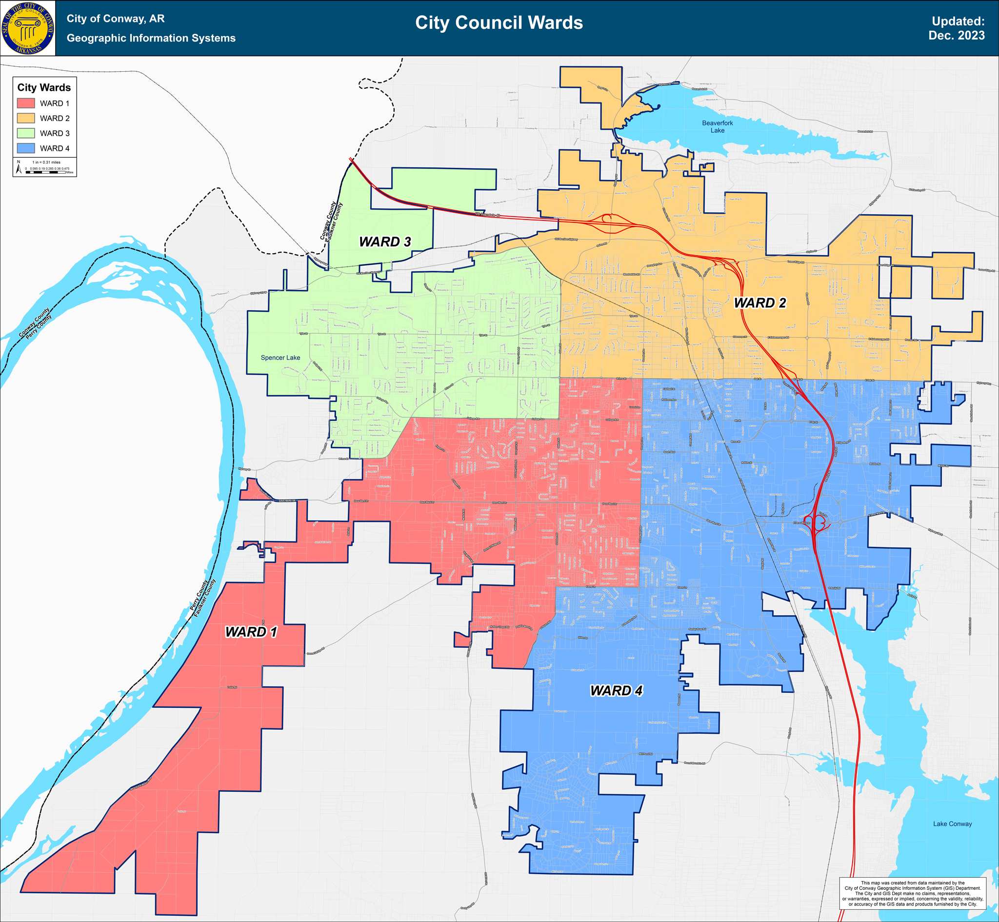 Mapa De Conway, Arizona