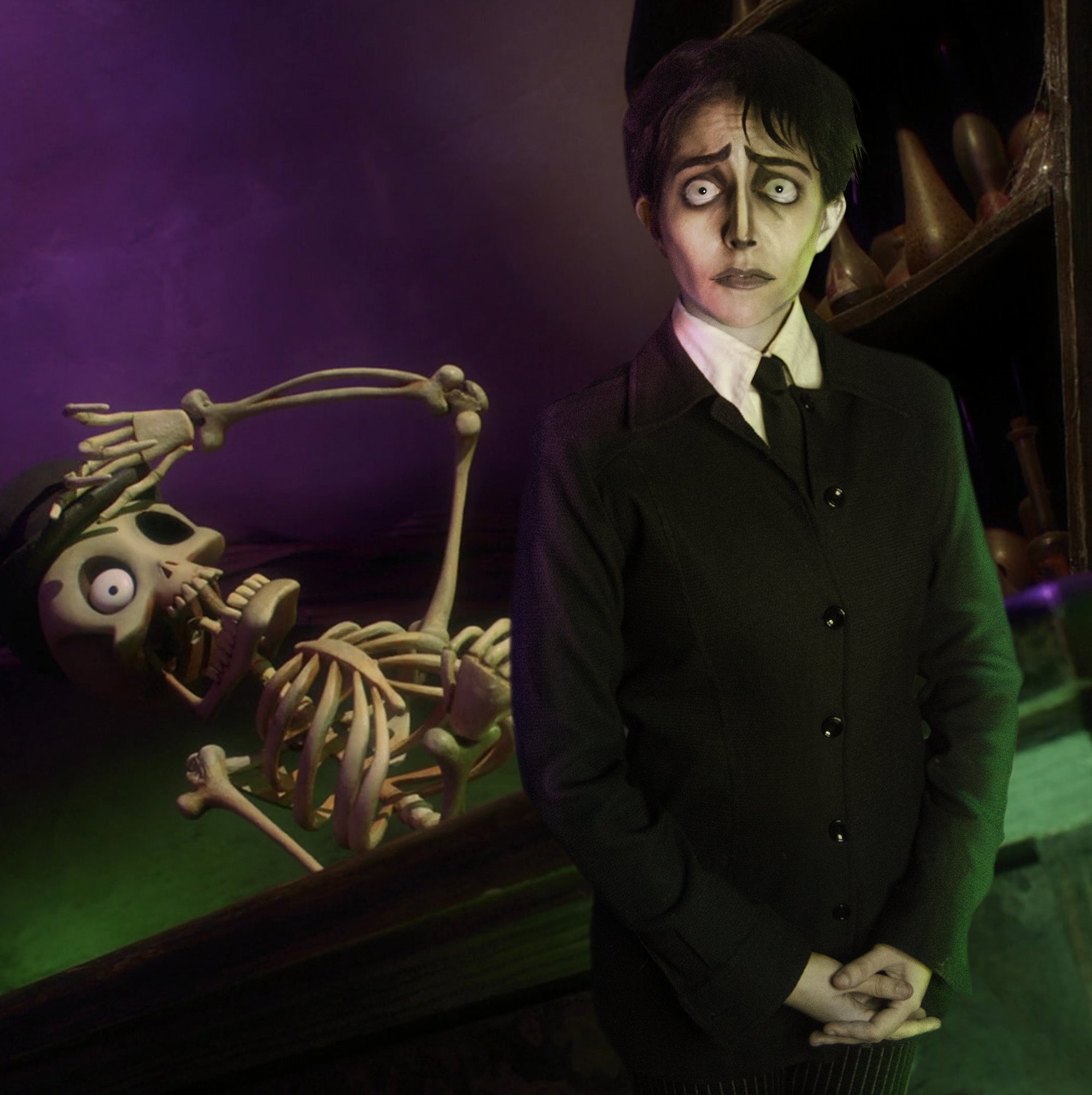 Corpse Bride Skeleton Corpse Bride Skeleton Band Snow Beanie