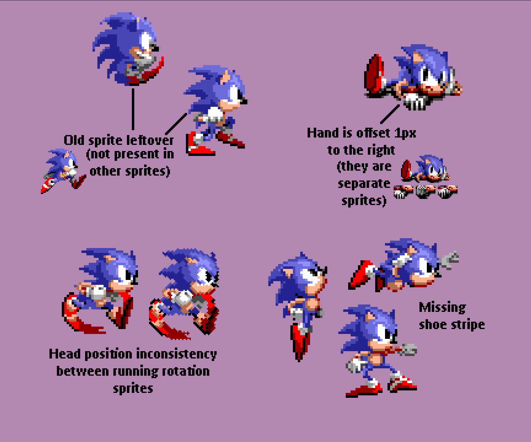Sonic Running Sprite Sheet