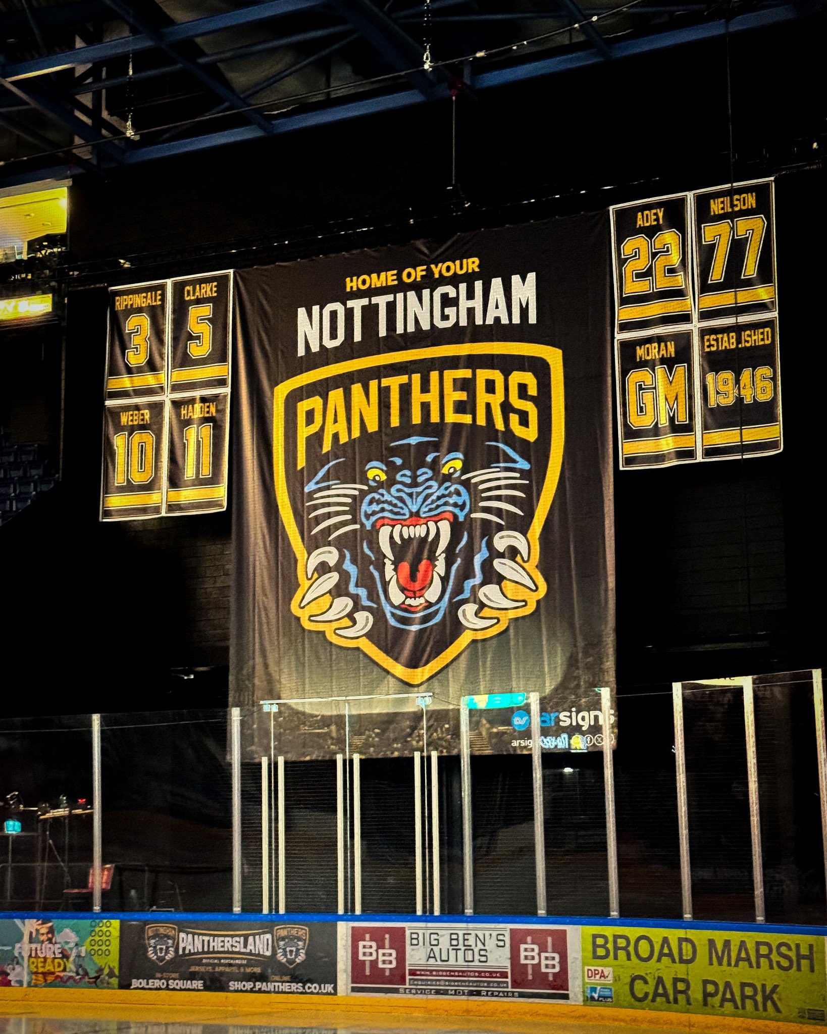Nottingham Panthers Logo Ice Locker At Motorpoint Arena Creates Ice