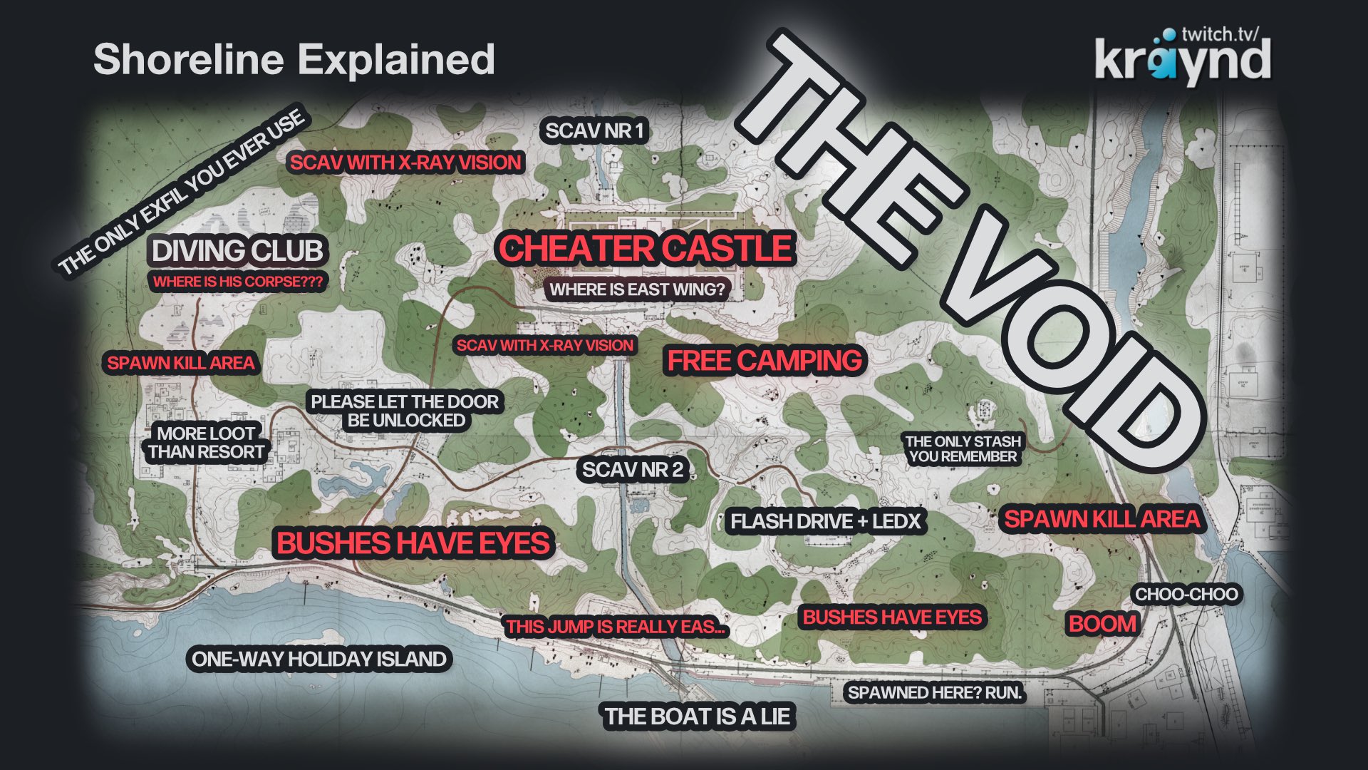 Shoreline Map Tarkov PVE]500 Grenades Are Trown At Me Every Raid....
