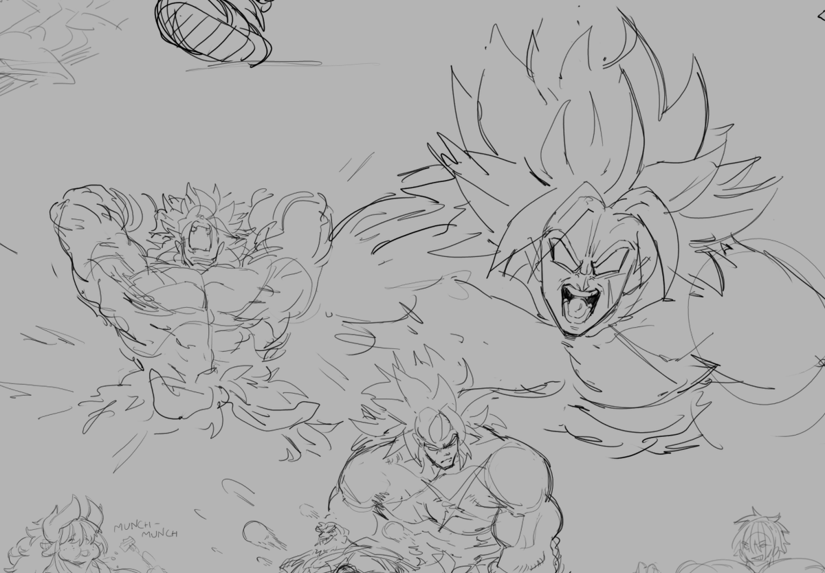 「Forgot to post these quick Broly doodles I did 」Pkの漫画