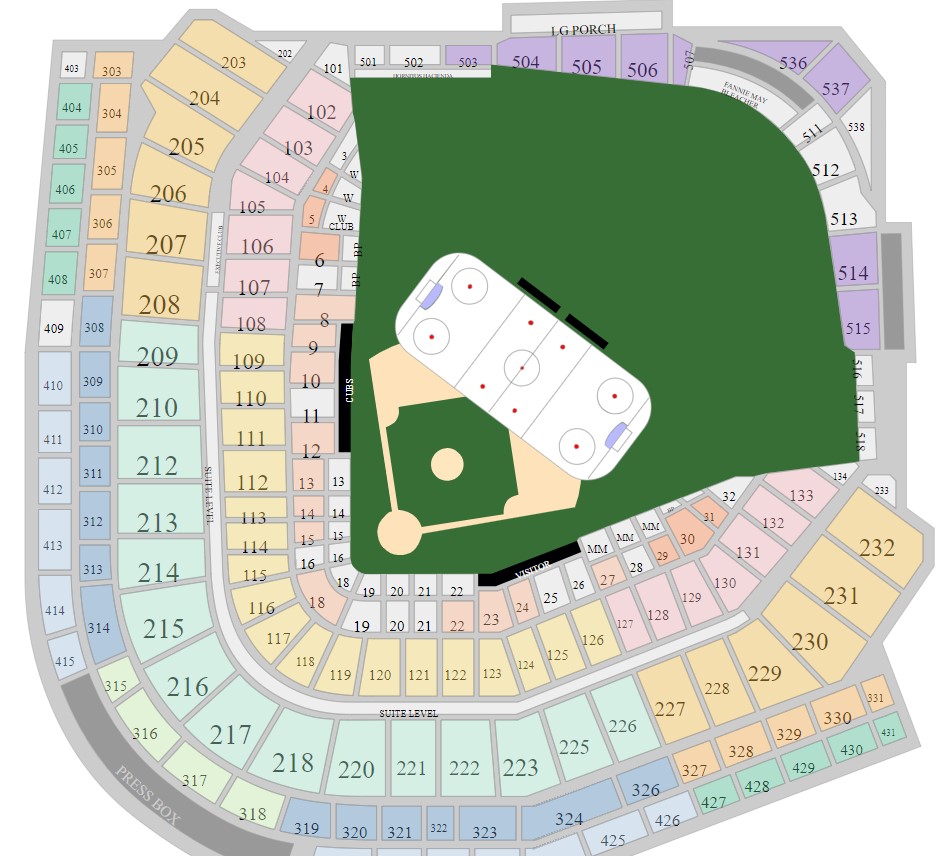 Wrigley Field Tickets Seating Chart Wrigley Field, Section 228, Row 5,