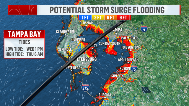 Tampa Bay Storm Surge Map Storm Surge Potentials Across Tampa Bay