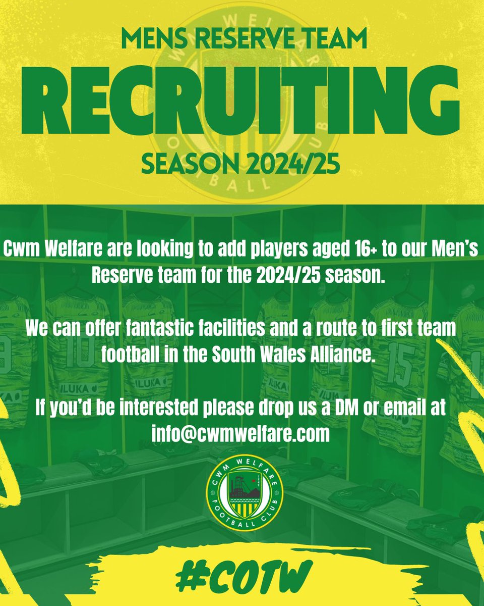 Cwm Welfare AFC (@CwmWelfareAFC) / Posts / X
