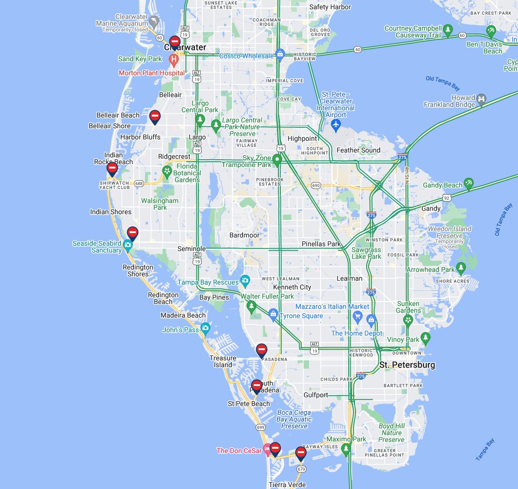 Printable Map Of Clearwater Beach Florida Clearwater Map | Florida,