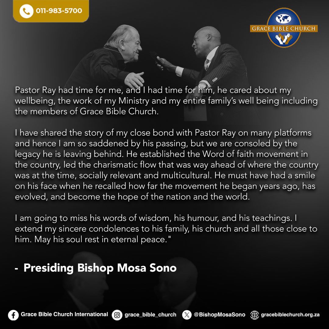 Bishop Mosa Sono Quotes Local And International Dignitaries Gather To