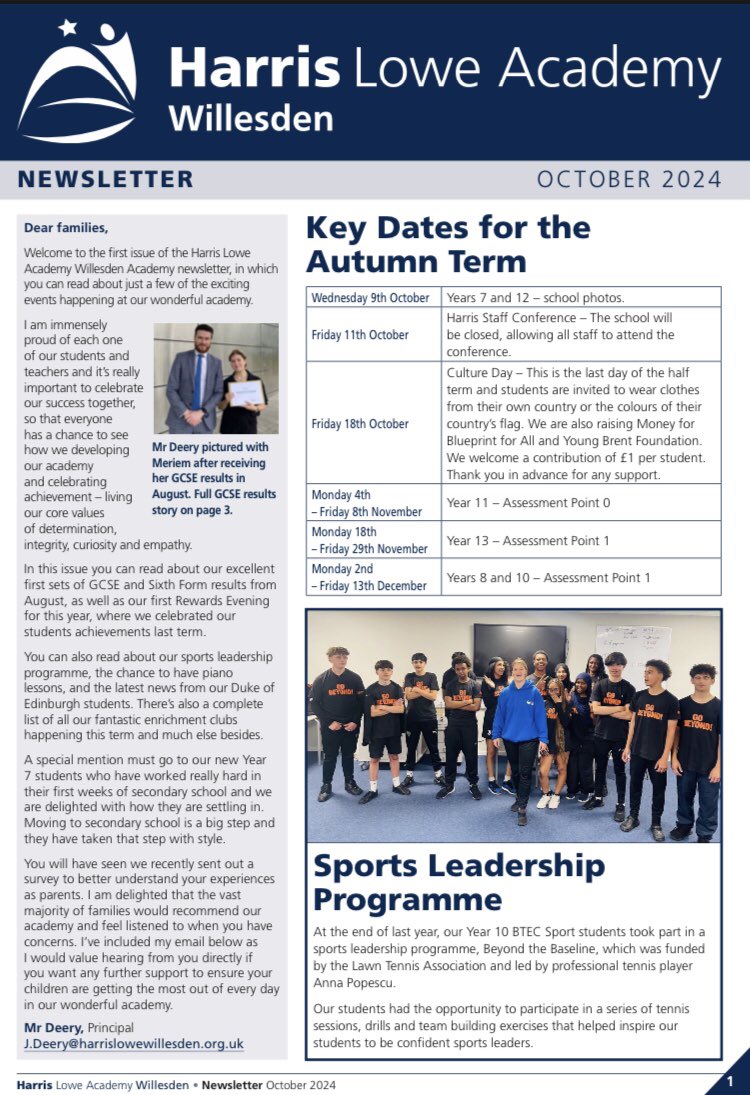 Meet The Team - Harris Lowe Academy Willesden