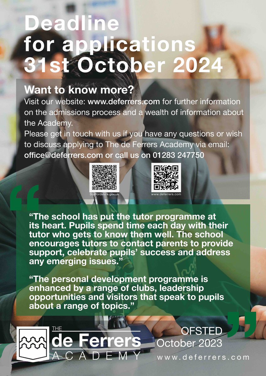 Welcome to The de Ferrers Academy