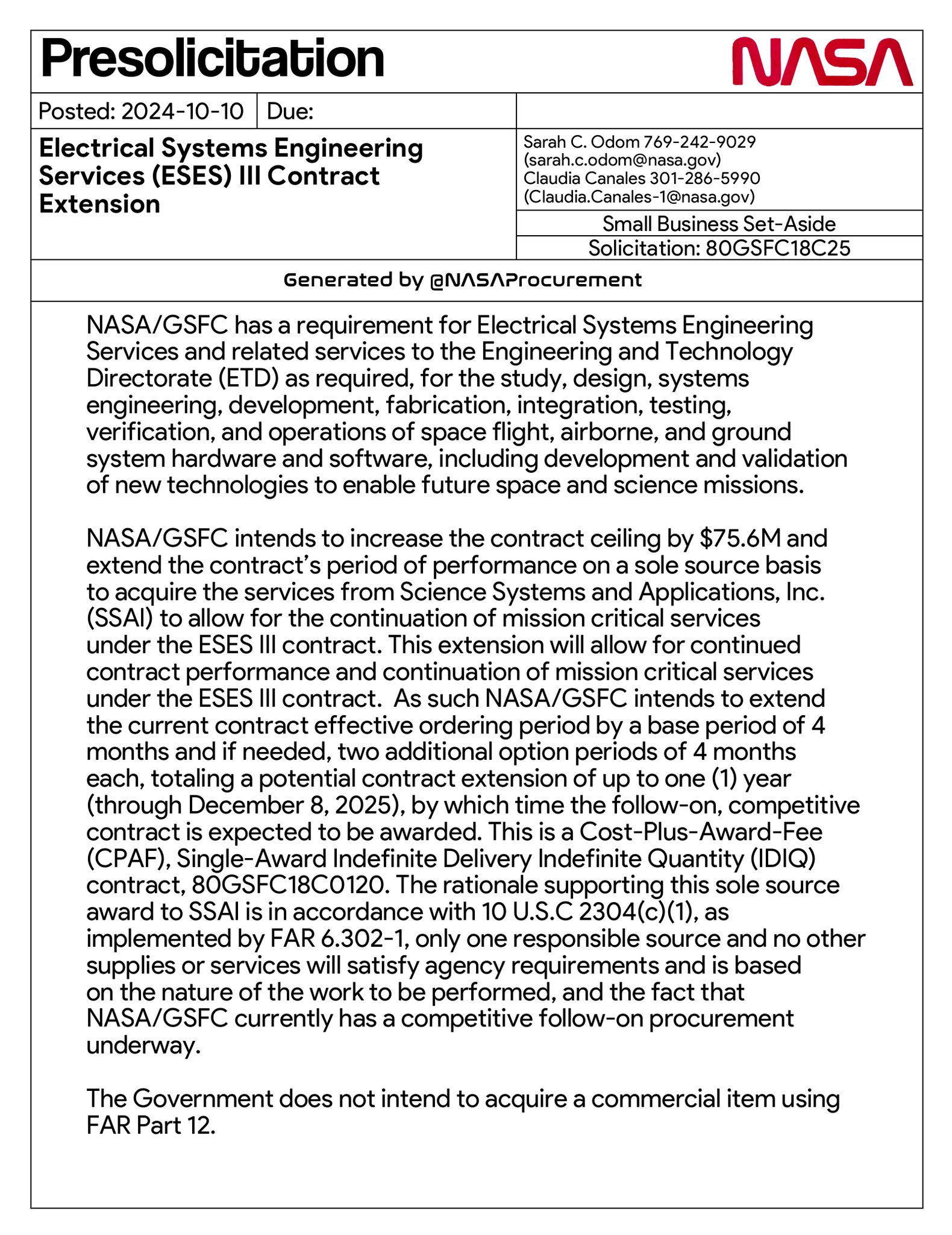 Nasa Validation