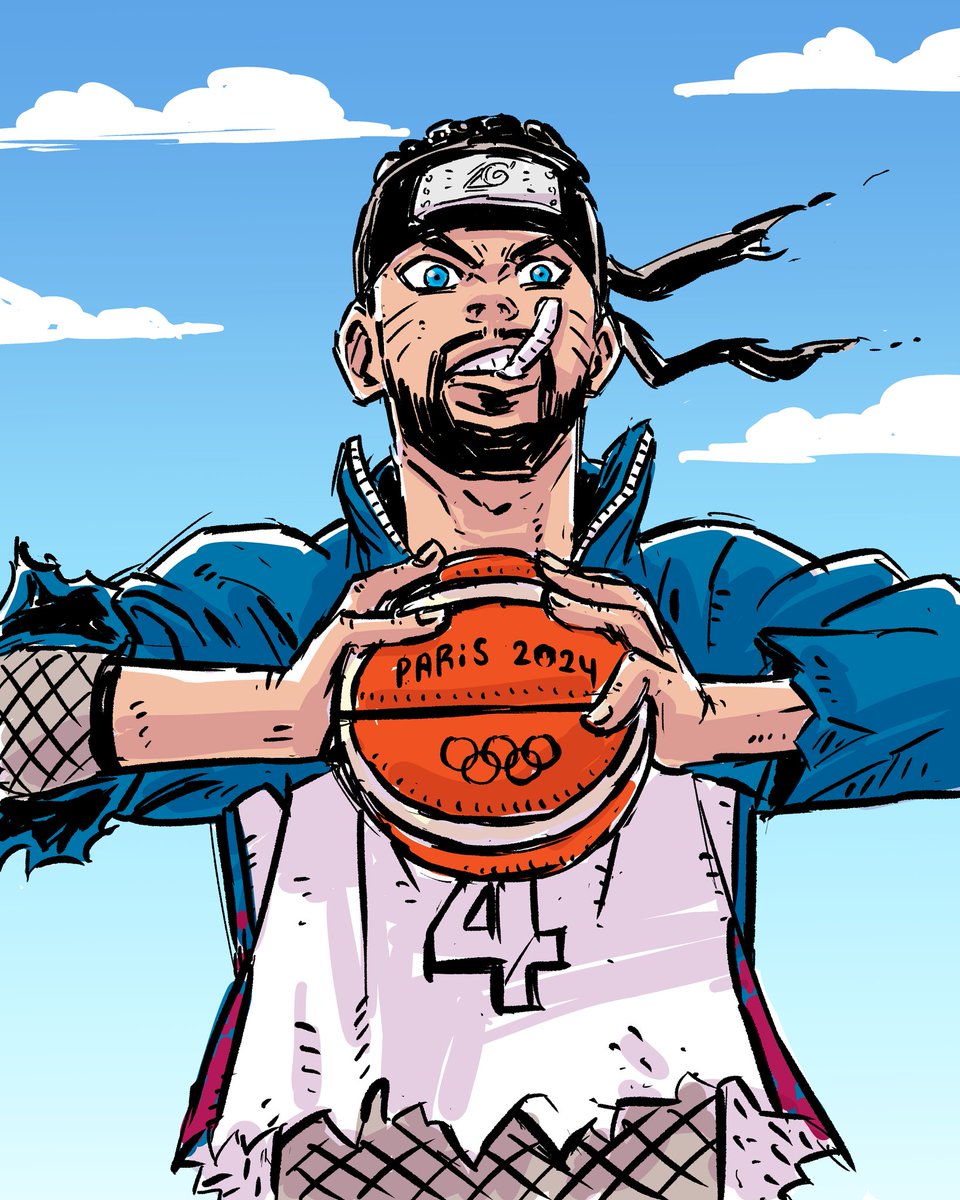 「October 10 is Naruto's birthday. So here are my NBA x Naruto」Jay Kimの漫画