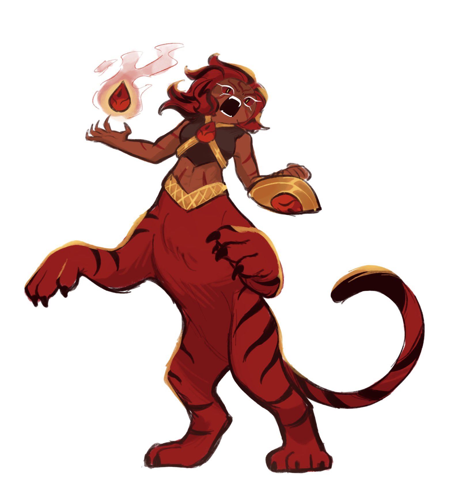 Tiger Centaur A Tiger Fighting With A Centaur; Fighting Animals Stock