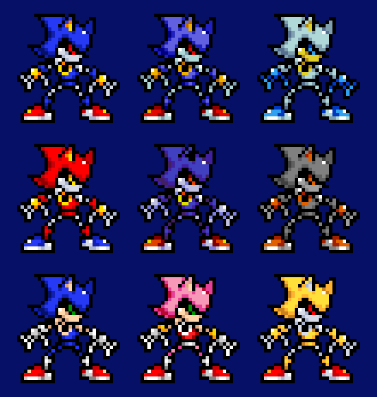 Mecha Sonic Sprites Mecha Sonic Sprite Posts. | Crossover Universe!